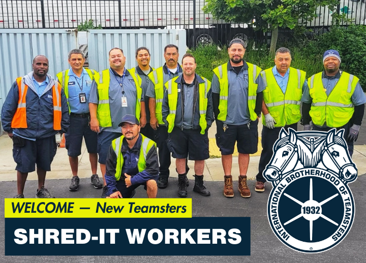 Shred-it/Stericycle Employees Win Election To Join Teamsters Local 1932
